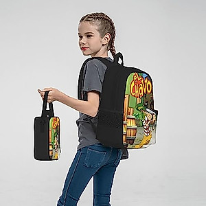 ORPJXIO Backpack 3 Piece Set El Chavo Anime Del Ocho Laptop Backpack Pencil Case Lunch Bag Combination For Travel Work Camping