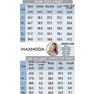 MAXMODA Sexy Pajamas for Women Silk Sleepwear Set 3/4 Sleeve Robes with Belt 3 Piece Satin Pjs Sets Snow White