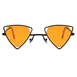 Shiratori Retro Classic Trendy Stylish Sunglasses for Men Women 100% UV Protection Triangle Designer Style Orange