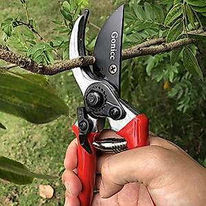 gonicc 8" Professional Sharp Bypass Pruning Shears (GPPS-1002), Tree Trimmers Secateurs,Hand Pruner, Garden Shears,Clippers For The Garden, Bonsai Cutters, Loppers