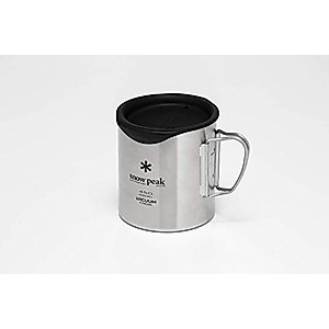 Snow Peak Unisex's Silicone LID for Double-Wall 450 Mug, Black