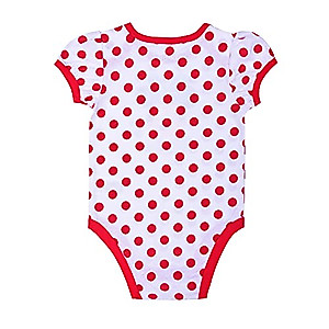 Disney Baby-Girls Minnie Mouse Bodysuit, White, 3-6 Months (Pack of 3)