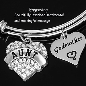 HUTIMY Godmom Gifts Bracelet from Godchild Godmother Bangle Bracelets Godmother Jewelry Gift Godmother Charm Bracelet