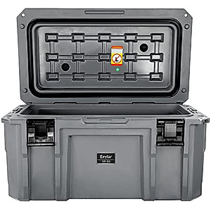 Eylar SR-90 Large Crossover Overland Cargo Case, Equipment Hard Case, Roto Molded, Stackable with Pad-Lock Hasp, Strap Mountable, TSA Standard, IPX4 Rated, 90 Liters (Gray)