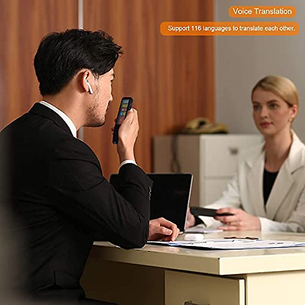 Scanning Translator Device with Camera, Scanner Language Translator Pen for Spanish, German, Japanese, English, Chinese, Russian/Online 116 Languages Speak & Translate/Scan Text