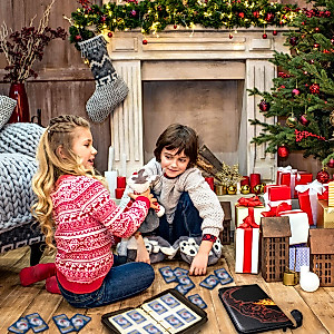 Trading Card Binder 4-Pocket for Trading Cards Holder Sleeves Portable Card Collector Book Fits 400 Cards with 50 Removable Sleeves Card Storage with Zipper Holder