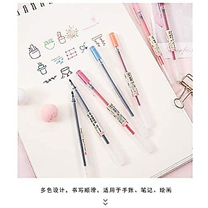NYKKOLA Japanese Style Gel Ink Ball Point Pen [0.5mm] Fine Ballpoint Maker Pen for Office School Stationery Supply(12PCS Colorful)