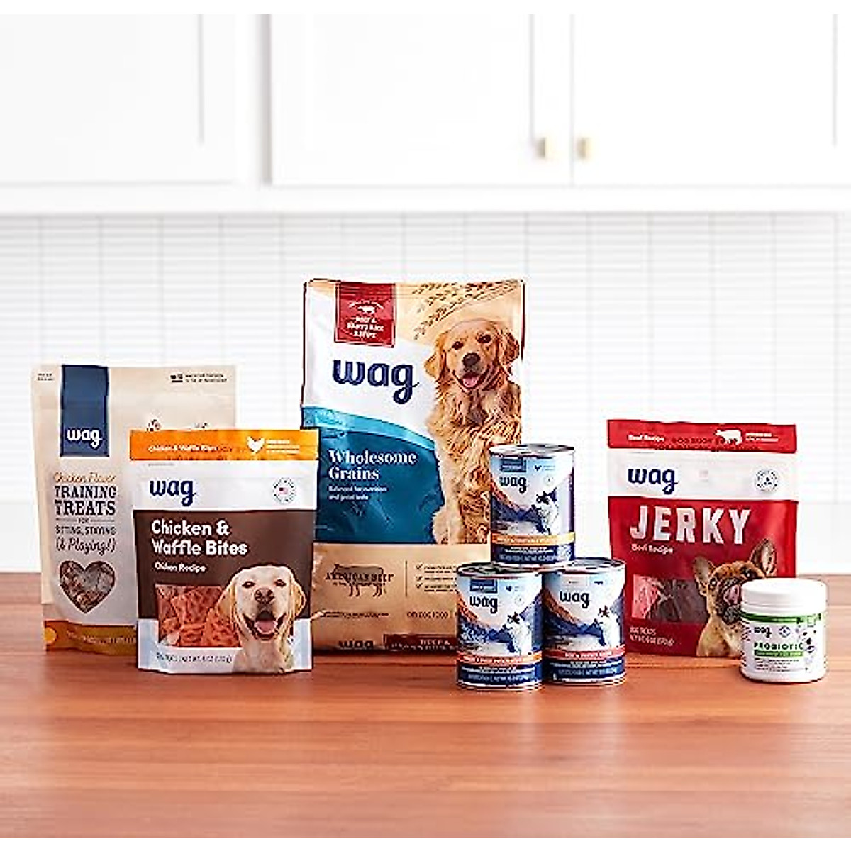 Amazon Brand - Wag Probiotic Supplement Chews for Dogs, Natural Duck Flavor, 160 count