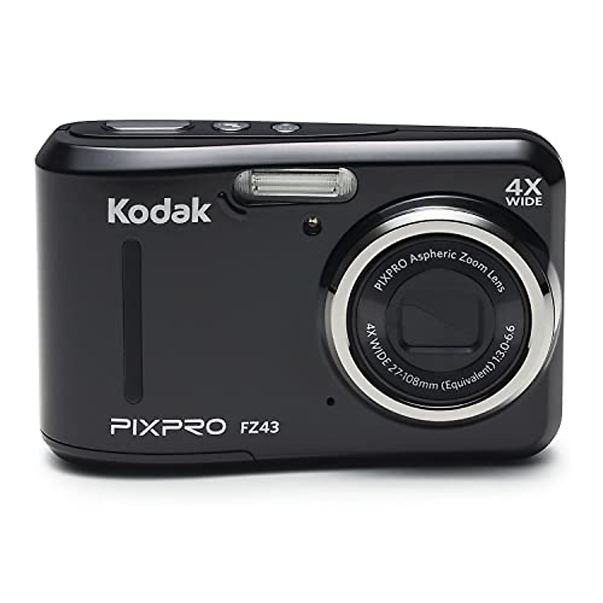 Kodak PIXPRO FZ45 Friendly Zoom Digital Camera (Black) Bundle with 32GB SD Memory Card, Camera Accessory Kit, and AAA Batteries (4-Pack) (4 Items)