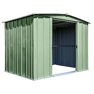 Arrow Classic Steel Storage Shed, 8x6, Sage Green