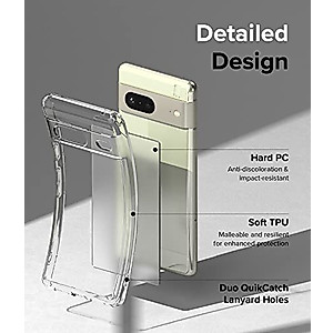 Ringke Fusion [Anti-Fingerprint Technology] Compatible with Google Pixel 7 Case 5G, Protective Sturdy Back Shockproof TPU Bumper Translucent Smudge Proof Cover for Women, Men - Matte Clear