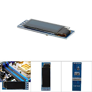 0.91in OLED LCD Display Module IIC I2C Serial OLED Full Color White/Blue LCD Module 128 x 32 for AVR PIC STM32(Blue)