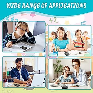 24 Pack Basic Calculators for Students Pocket Size Mini Calculators 8 Digit Display Basic Calculator Solar Battery Dual Power Handheld Calculators for Office School and Home
