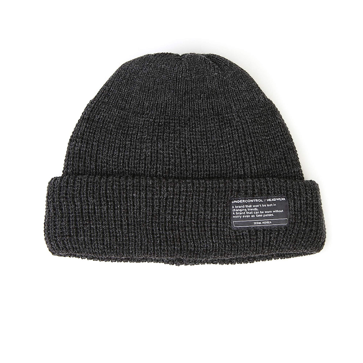 UNDERCONTROL Winter Fisherman Beanie Free Size Men Women - Unisex Stylish Plain Skull Hat Watch Cap (Charcoal)