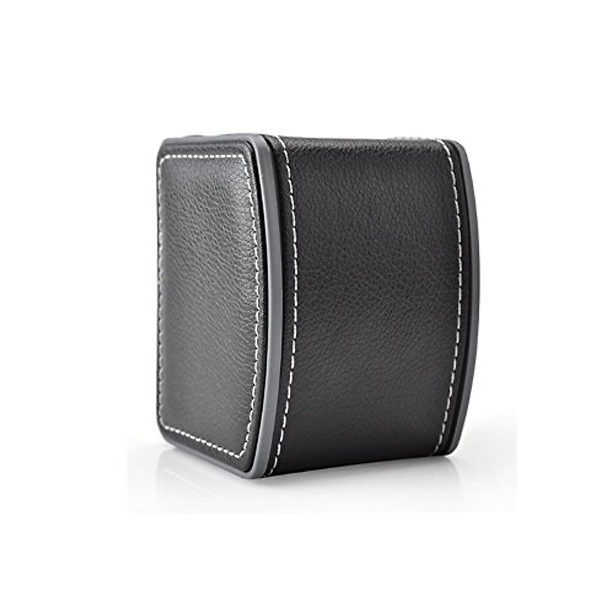 Hunger PU Leather Single Bracelet Bangle Jewelry Watch Gift Box (Black)