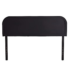 Edenbrook Miller Low Profile, Performance Velvet Headboard for Full Size Bed-Black Upholstered Full Headboard