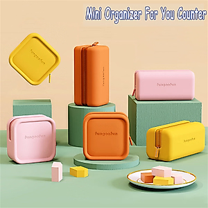 Pink Makeup Bag - Eva Waterproof Cosmetic Bag for Women, Square Toiletry Bag Travel Organizer for Girls, Mini Small Make Up Bag Cosmetic Zipper Pouch, Lipstick Makeup Case Organizer