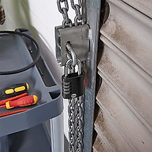 Yale 2 Pack 4 Digit Combination Lock Outdoor Waterproof Padlock for School Gym Locker, Sports Locker, Fence, Toolbox, Gate, Case, Hasp Storage (Black)