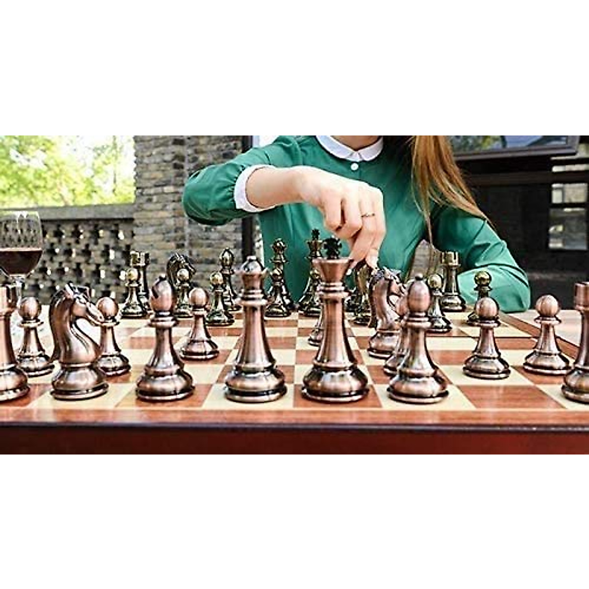 Sets for Adults and Kids,Travel International Set with Folding Board,Game Sets with Game Pieces Storage Slots,