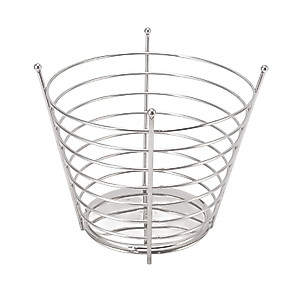 Fruit Bowl, Kitchen Basket, Fruit Basket Stainless Steel Round 4 Legged Snack Fruit Table Basket for Home Organizing Storage