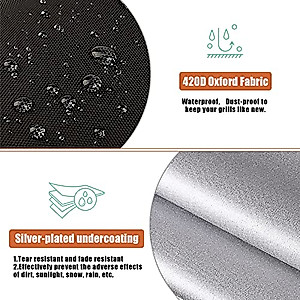 Aidetech Outdoor Grill Cover Compatible for Ninja OG701/OG700 Woodfire Grills,7-in-1 Master Grill Cover, Waterproof, Drawstring Design All Season Protection Cover-Black (24.8 x 20 x 13inch)