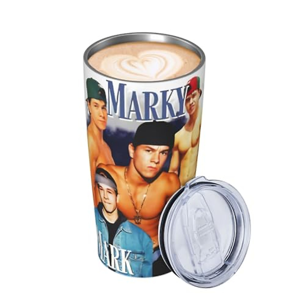 OAEWRE Mark Actors Wahlberg Stainless Steel Mug Insulated Tumbler Coffee Mugs with Lids and Straw Double Wall Vacuum Cup 20oz
