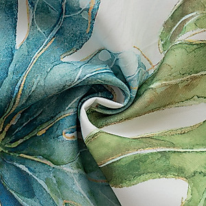 Green Tropical Leaves Throw Pillow Covers Set of 2 Decorative Monstera Palm Leaf Couch Pillow Case Botanical Plant Outdoor Pillow Covers Waterproof Fabric for Patio Bedroom Living Room, 18" x 18", C2