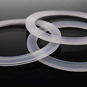 WUWEOT 40 Pack Wide Mouth Silicone Sealing Rings, 3.39In/86mm White Airtight Leak Proof Replacement Gaskets for Mason Jar Lids