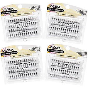 Andrea Knotted Flares False Lashes Medium - Black, 4 Pack