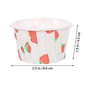 ABOOFAN 100pcs Cupcake Liners Strawberry Standard Paper Baking Cups Cupcake Liners Muffin Baking Cupcake Mold to Use for Pans