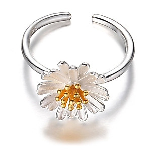 Helen de Lete Lovely Daisy Sterling Silver Open Ring