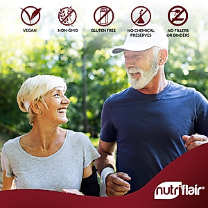 NutriFlair D-Mannose 1200mg, 120 Capsules - with Cranberry and Dandelion Extract - Natural Urinary Tract Health UTI Support - Best D Mannose Powder - Flush Impurities, Detox Body, for Women and Men