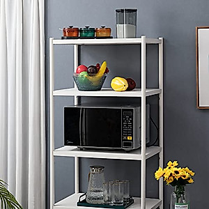 MATICO 5 Tier 27 Inch Metal Storage Shelf Unit, Heavy Duty Standing Storage Shelving Rack, Large Capacity Utility Garage Storage Organizer, White