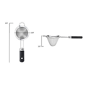 OXO SteeL Fine Mesh Cocktail Strainer, 3-inch,Stainless Steel