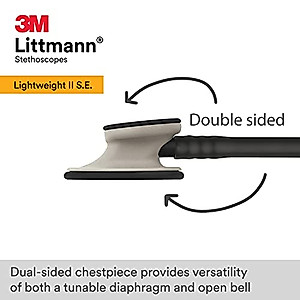 3M Littmann Lightweight II S.E. Stethoscope, Black Tube, 28 Inch, 2450