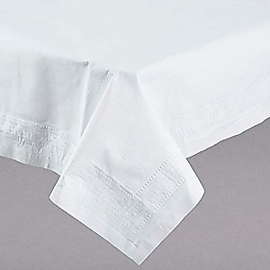 White Paper Table Cloths for Parties | 11 Disposable Tablecloths - Party Supplies | Premium Classic 3-Ply Tissue and Poly Rectangle Party Table Covers | 54” X 108” Party Table Cloths Disposable