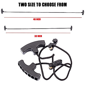SOPOGER Crossbow Cocking Rope, Crossbow Cocking Device T Handle Crossbow Draw Assist, Crossbow Pull Cord Rope Cocker String Puller Assist Tool (33 Inch)