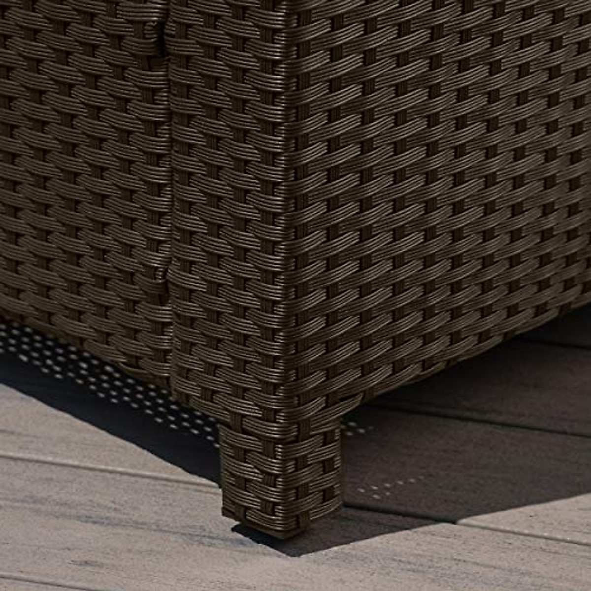 Christopher Knight Home Puerta Outdoor Wicker Loveseat with Cushions, Brown / Ceramic Grey Cushions