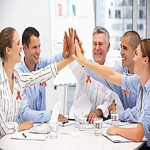 Orange Satin Awareness Ribbons, zosenda 50 Pcs Pre-Formed Orange Fabric Ribbons with Safety Pins (Already Attached)