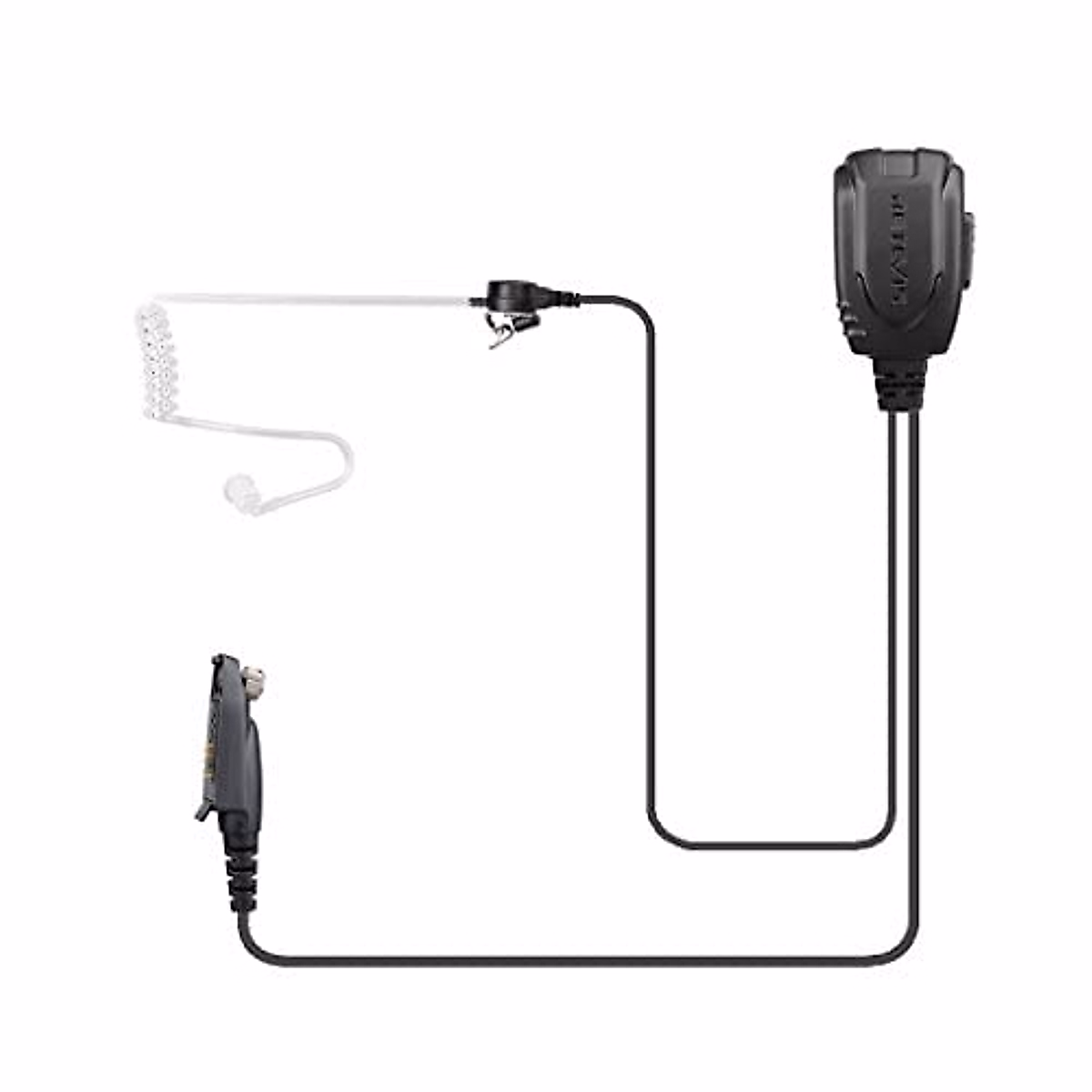 Retevis RT29 Walkie Talkie Earpiece, Compatible RT29 RT47 RT47V RT48 RB23 RB46 RT83 RT87 Ailunce HD1 Motorola EX500 GP328Plus Two Way Radio, Covert Acoustic Tube Headset with Mic(1 Pack)