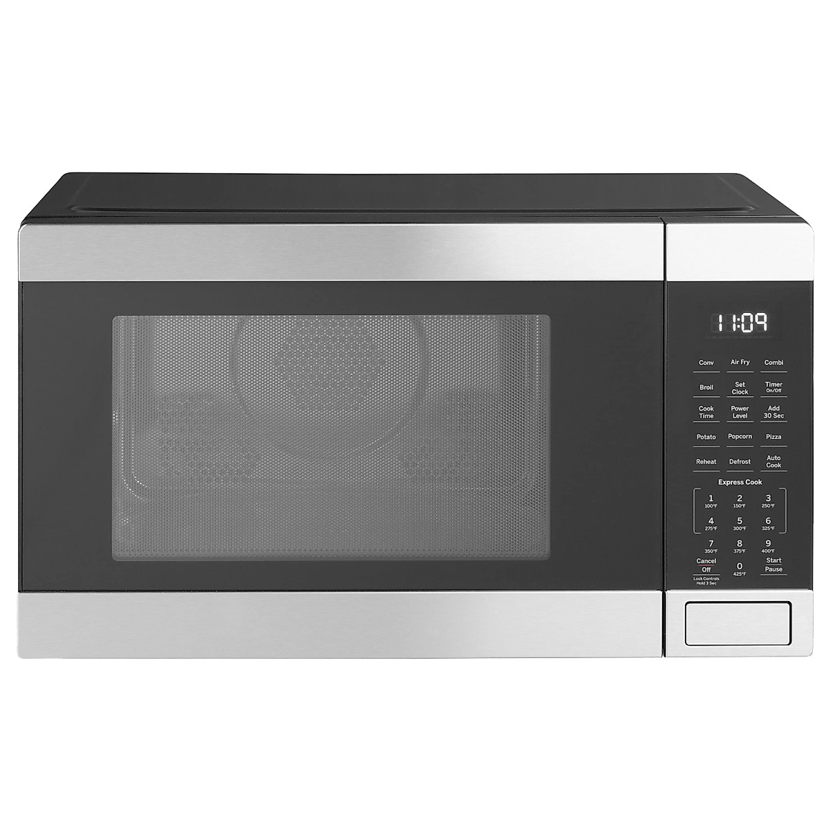 GE 3-in-1 Countertop Microwave Oven | Complete With Air Fryer, Broiler & Convection Mode | 1.0 Cubic Feet Capacity, 1,050 Watts | Kitchen Essentials for the Countertop or Dorm Room | Stainless Steel