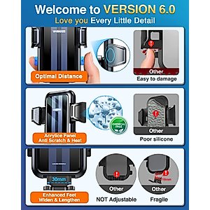VANMASS 2024【Top Military-Grade】 Phone Holders for Your Car【Ultra Strongest Suction】Cell Phone Mount Universal Dashboard Windshield Vent Stand Cradle for iPhone 15 14 13 Pro Max Samsung Galaxy Android