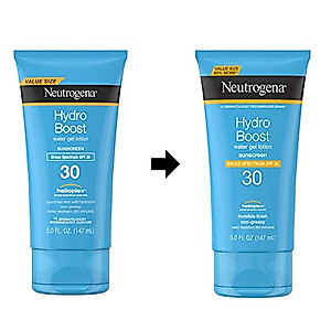 Neutrogena Hydro Boost Water Gel Non-Greasy Moisturizing Sunscreen Lotion with Broad Spectrum SPF 30, Water-Resistant Hydrating Sunscreen Lotion, 5 fl. Oz