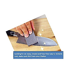 Ultimate Japanese Knife Rust Eraser By Kuniyoshi | Premium Knives Dirt & Stains Remover Kitchen Tool | Made In Japan | Easy To Use & Space-Saving | Remove Rust From Any Metallic Surface | 3-Piece Set
