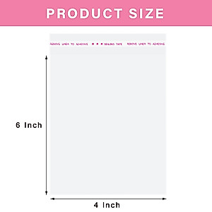 Morepack Clear Self Sealing Cellophane Bags,4x6 Inches 200 Pcs Cookie Bags Resealable Cellophane Bag for Packaging Cookies,Gifts,Favors, Products,Candy