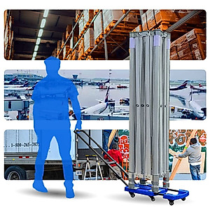 ShiningShow Foldable Hand Platform Truck, 500 LB Heavy Duty Exhibition Cart, Black Utility Dolly Platform Cart with 6 Wheels for Luggage, Personal, Travel, Auto, Moving & Office Use