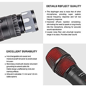 G-MARK Wireless Microphone, Dual Professional UHF Cordless Dynamic Mic Handheld Microphone System for Home Karaoke, Meeting, Party, Church, DJ, Wedding, Home KTV Set, 200ft(EW100)