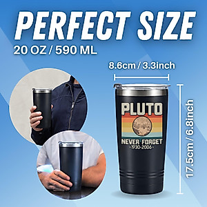 Onebttl Pluto Gifts Space Astronomy Tumbler Travel Coffee Mug, Astronauts Gifts for Astronomy Space Lover, Men, Boys, Christmas, Birthday, Stainless Steel Insulated 20oz/590ml