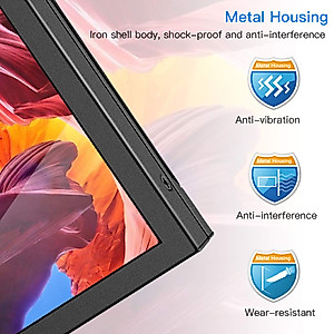 Eyoyo 7 Inch Small Monitor, Mini Hdmi Monitor IPS Display Screen Support HDMI VGA AV BNC Inputs, Secondary Monitor for PC/Computer/Raspi/Laptop/Security Camera/CCTV/PS4