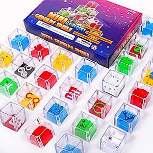Brain Teaser Puzzles for Adults and Kids 24Pack | Mini Games Brain Games for Kids 4-8-12 | Mini Puzzles Bead Maze Ball Party Favors for Kids Ideas Stocking Stuffers for Teens and Adults